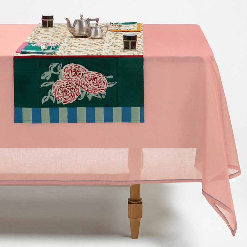 ORGANZA TABLECLOTH - PLAIN PEACH - 220x400cm – Objets de Table l Luxury Tableware l Art de la ...